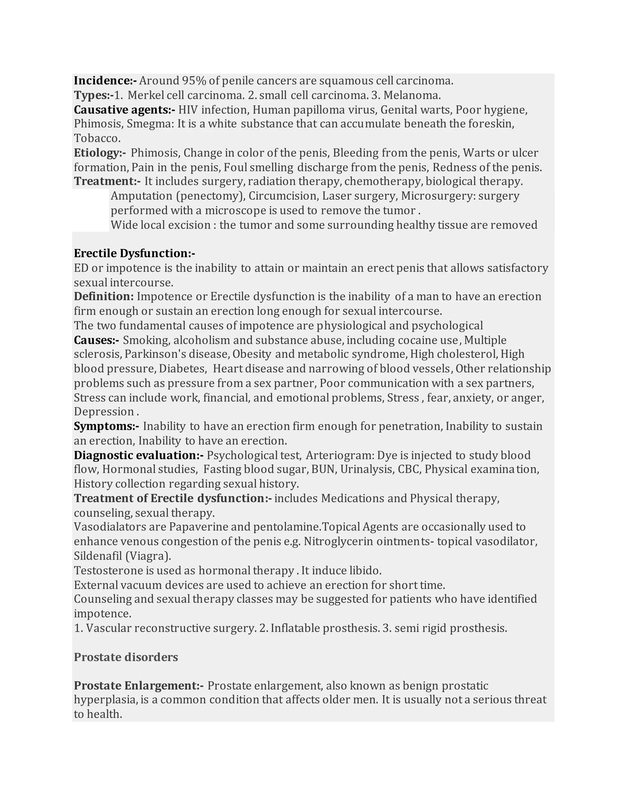 Male reproductive system disorders | DOCX