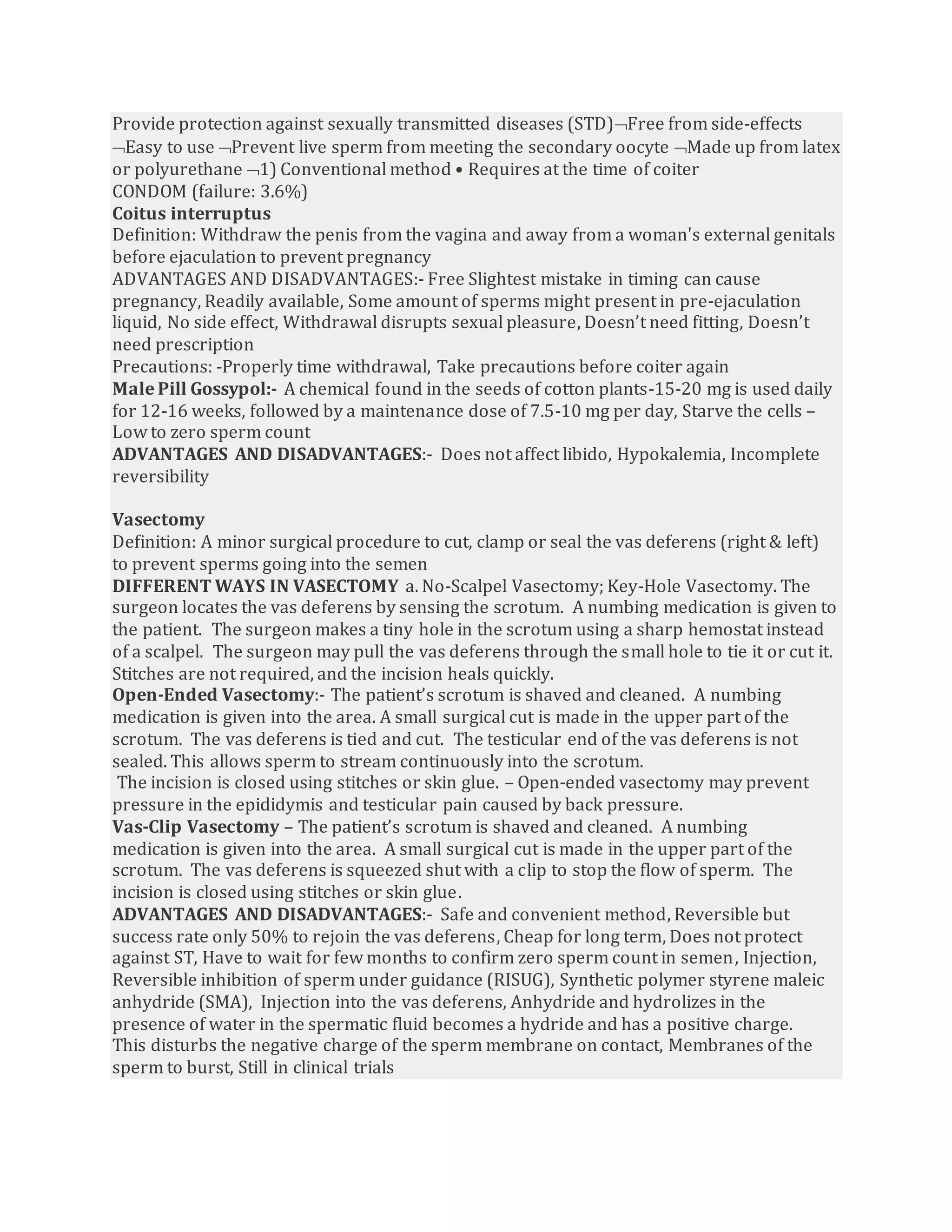 Male reproductive system disorders | DOCX