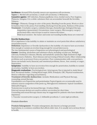 Male reproductive system disorders | DOCX