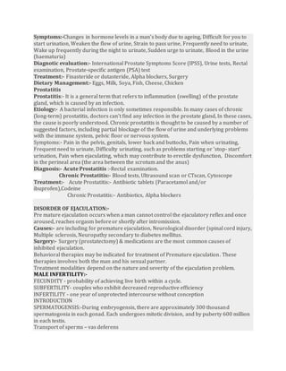 Male reproductive system disorders | PDF