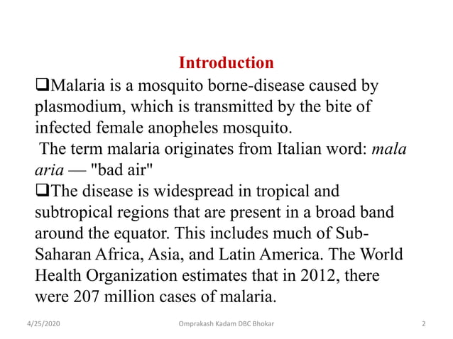 Malaria | PPTX