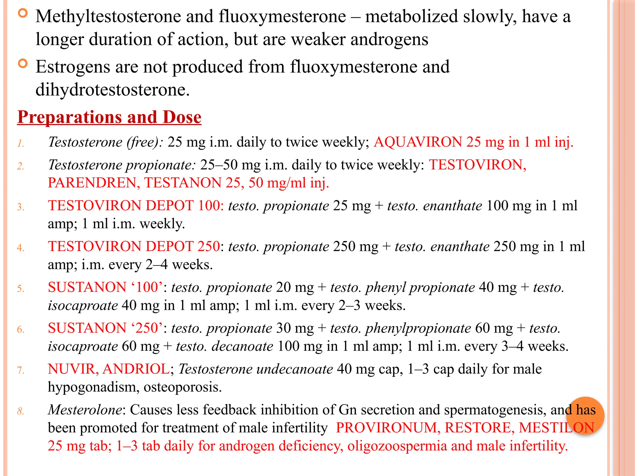 male sex hormones, pharmacology of androgens | PPTX