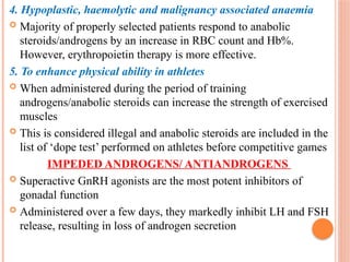 male sex hormones, pharmacology of androgens | PPTX