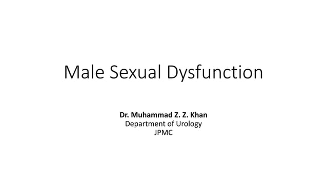Male sexual dysfunction | PPT