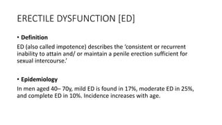 Male sexual dysfunction | PPT