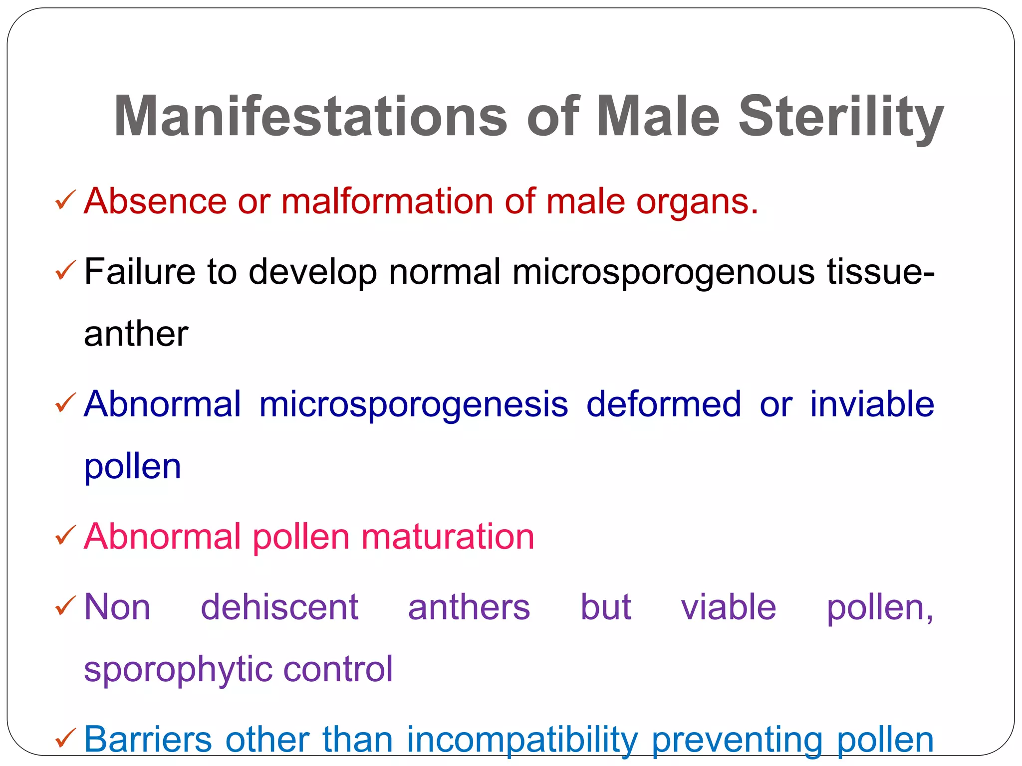 Male sterility | PPTX