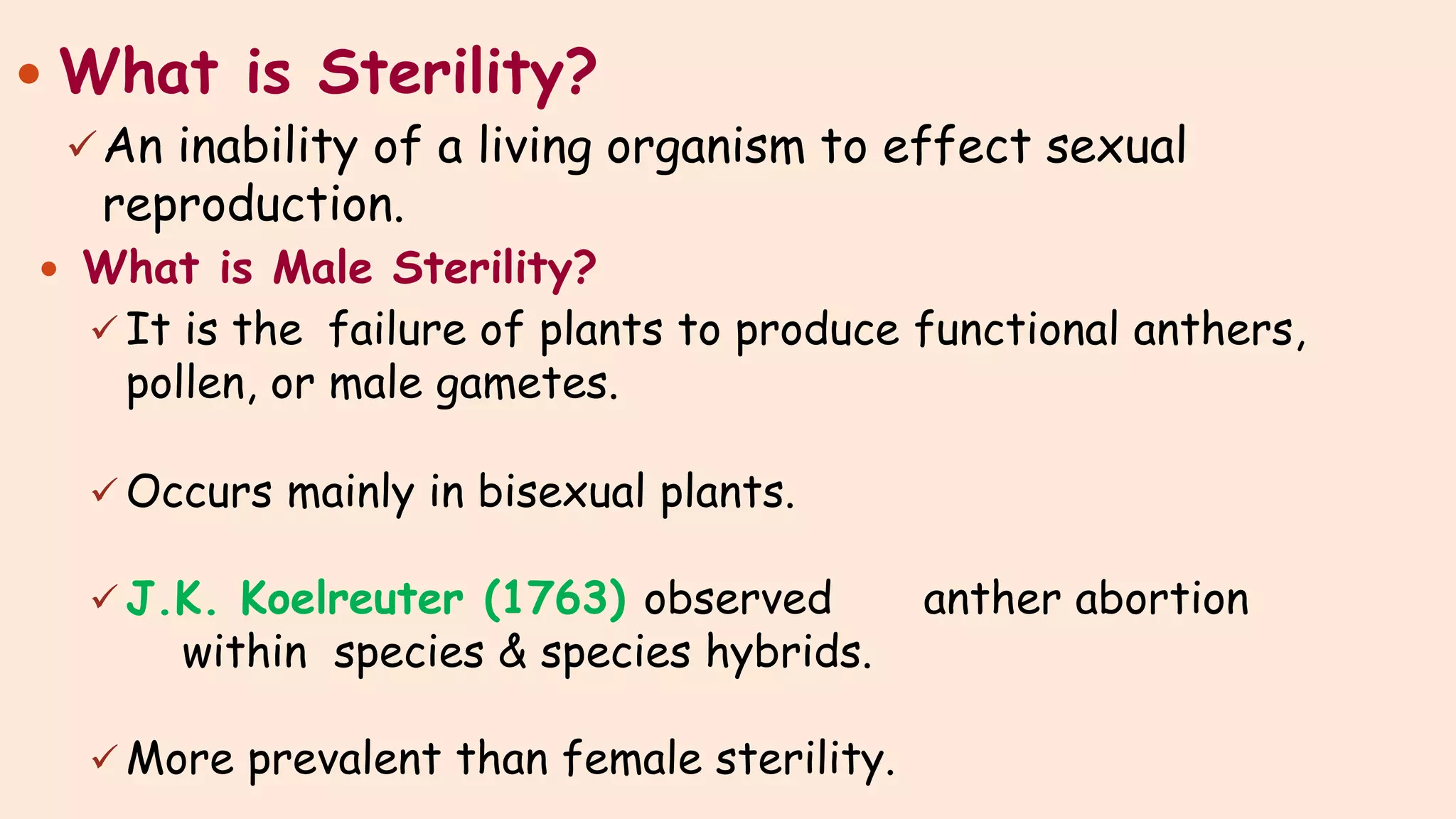 Male sterility applications in Hybrid seed production. | PPT