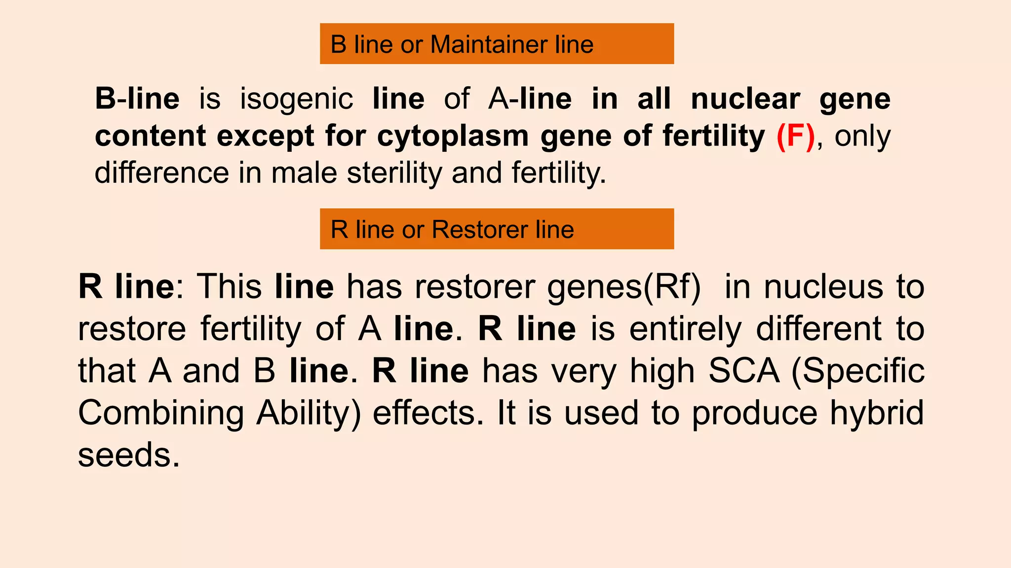 Male sterility applications in Hybrid seed production. | PPT