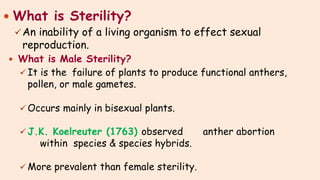 Male sterility applications in Hybrid seed production. | PPT