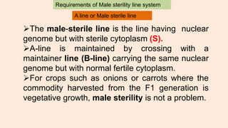 Male sterility applications in Hybrid seed production. | PPT