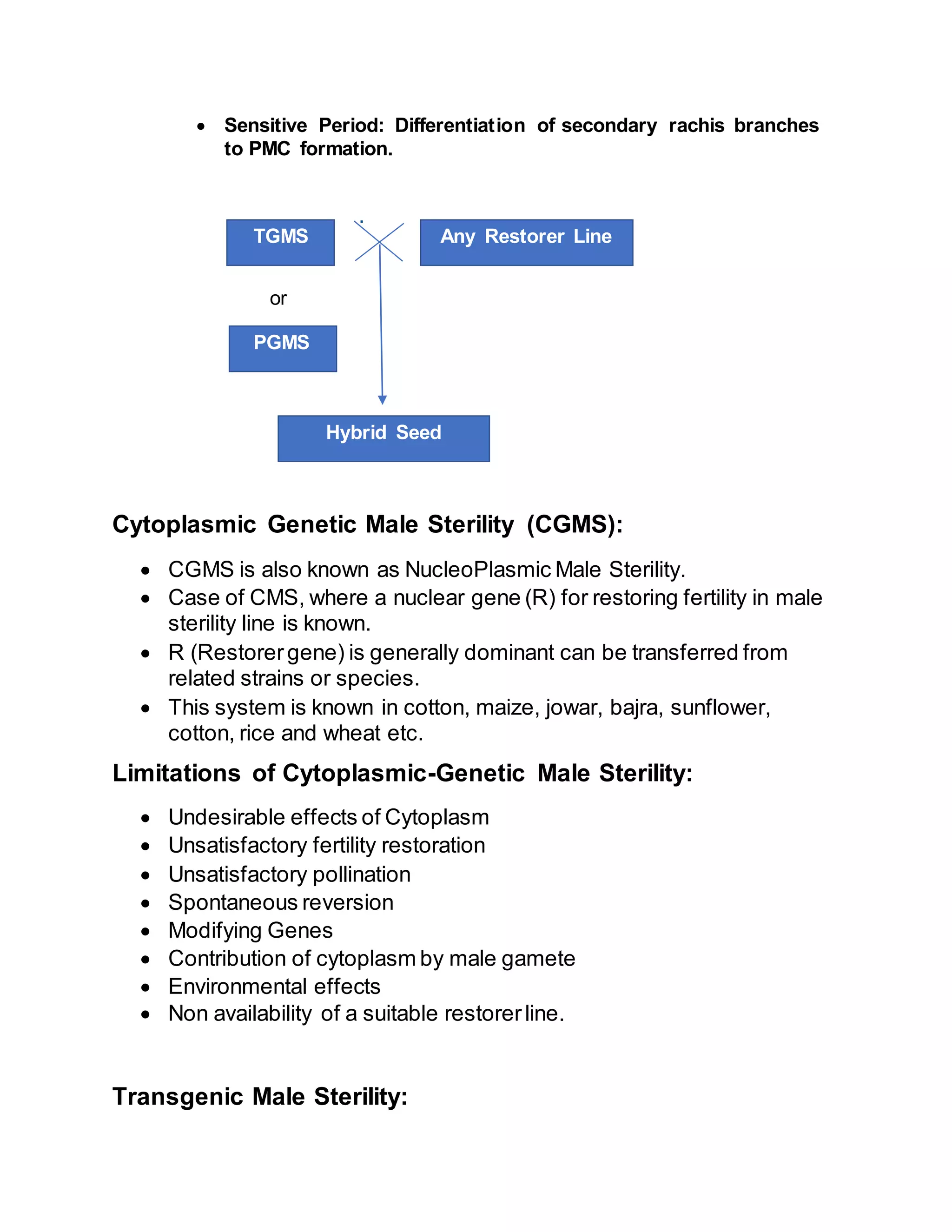 Male sterility in plant breeding | DOCX