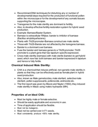 Male sterility in plant breeding | DOCX