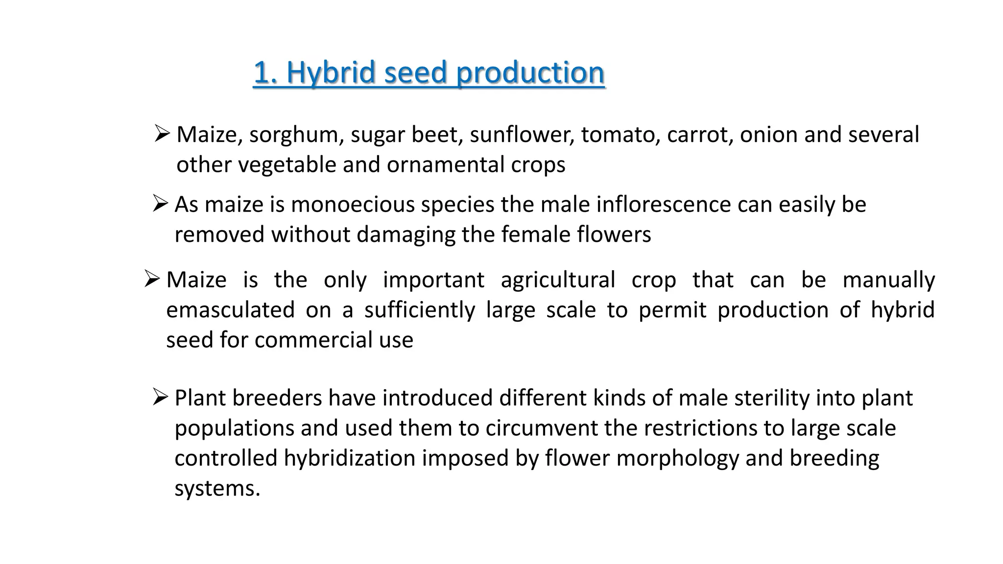 Male sterility in plant breeding | PPTX