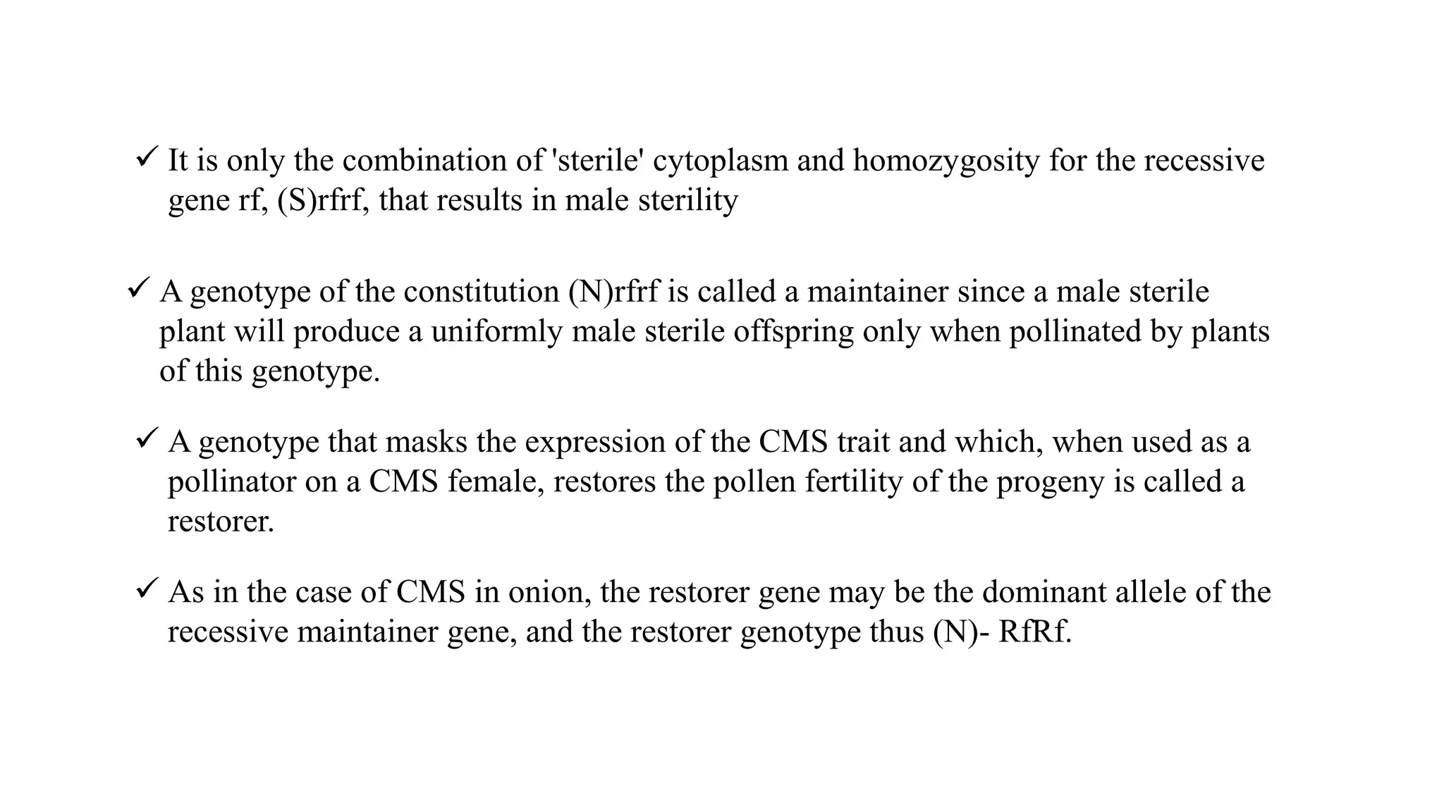 Male sterility in plant breeding | PPTX