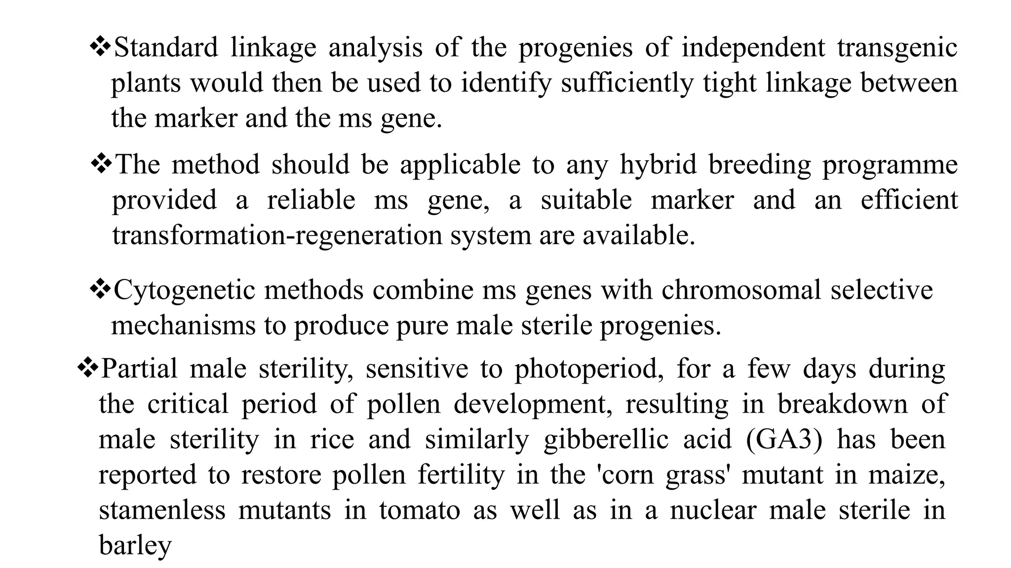 Male sterility in plant breeding | PPTX