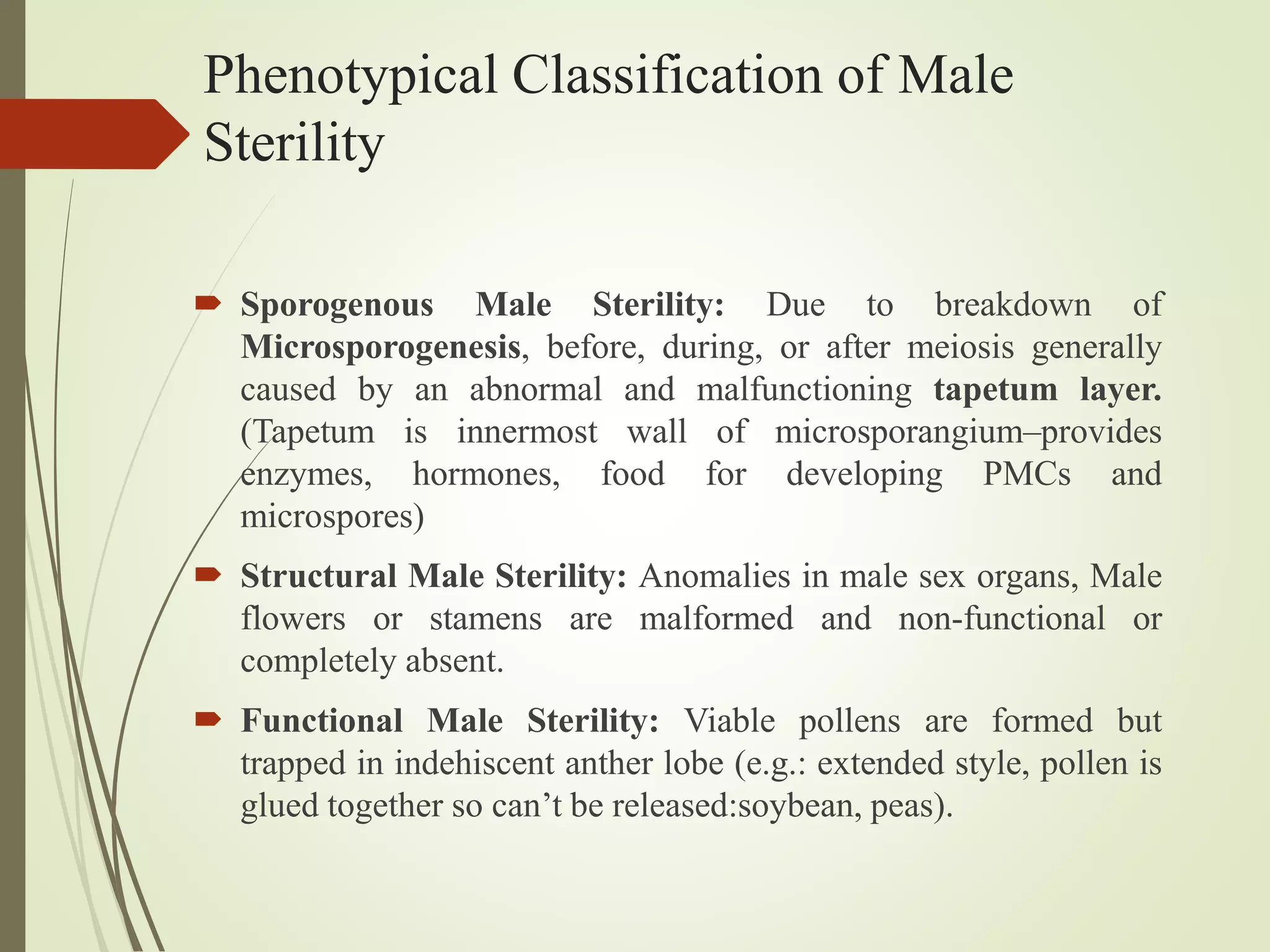 Male sterility in plants | PDF