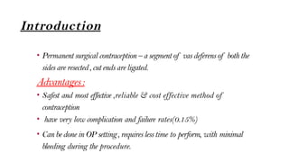 Male Sterilization methods widely used in this era | PPT