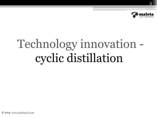 Distillation column manufacturer (cyclic distillation) efficiency ...