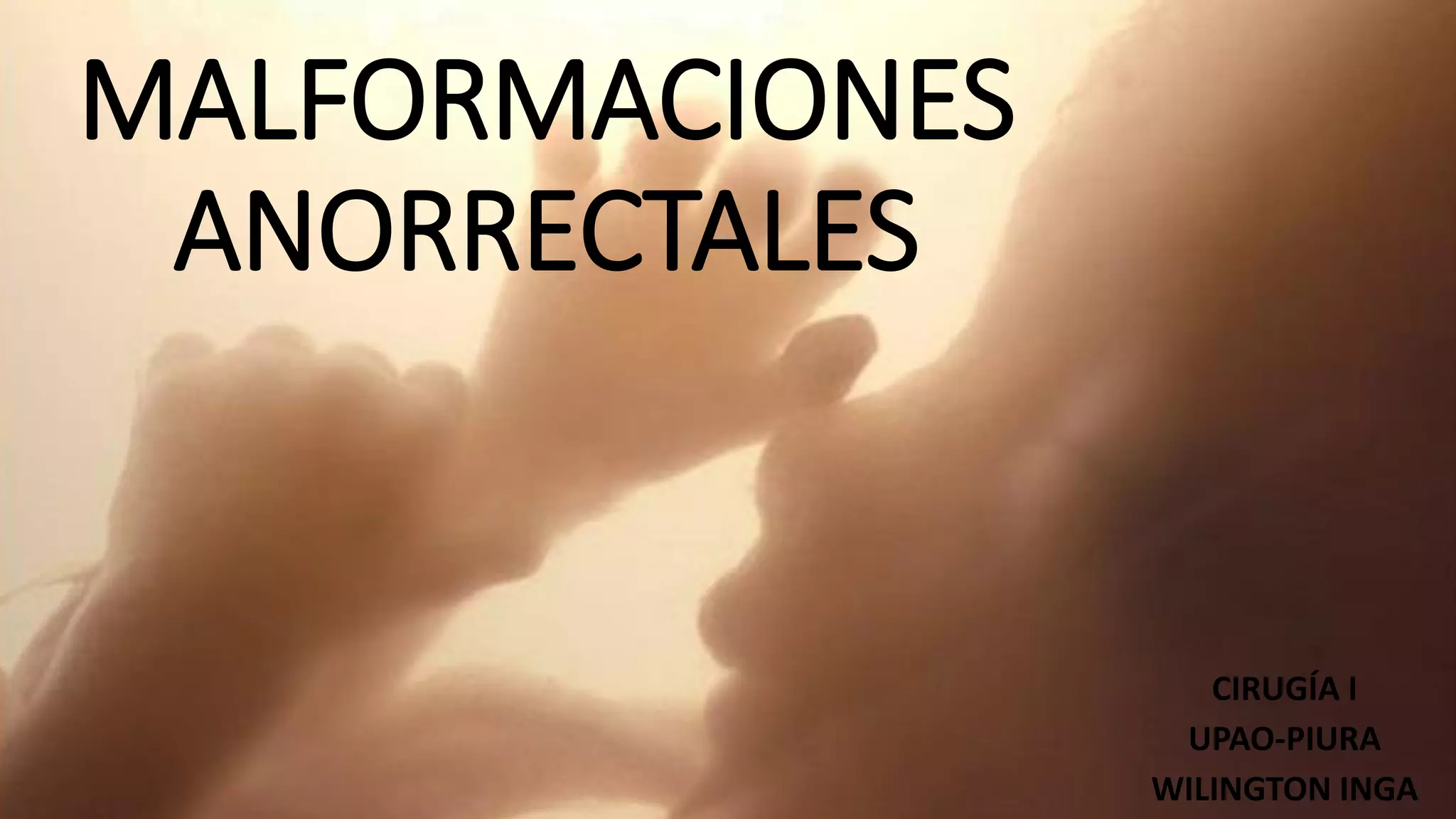 Malformaciones anorrectales | PPT