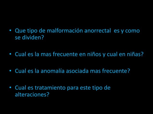 Malformaciones anorrectales | PPTX