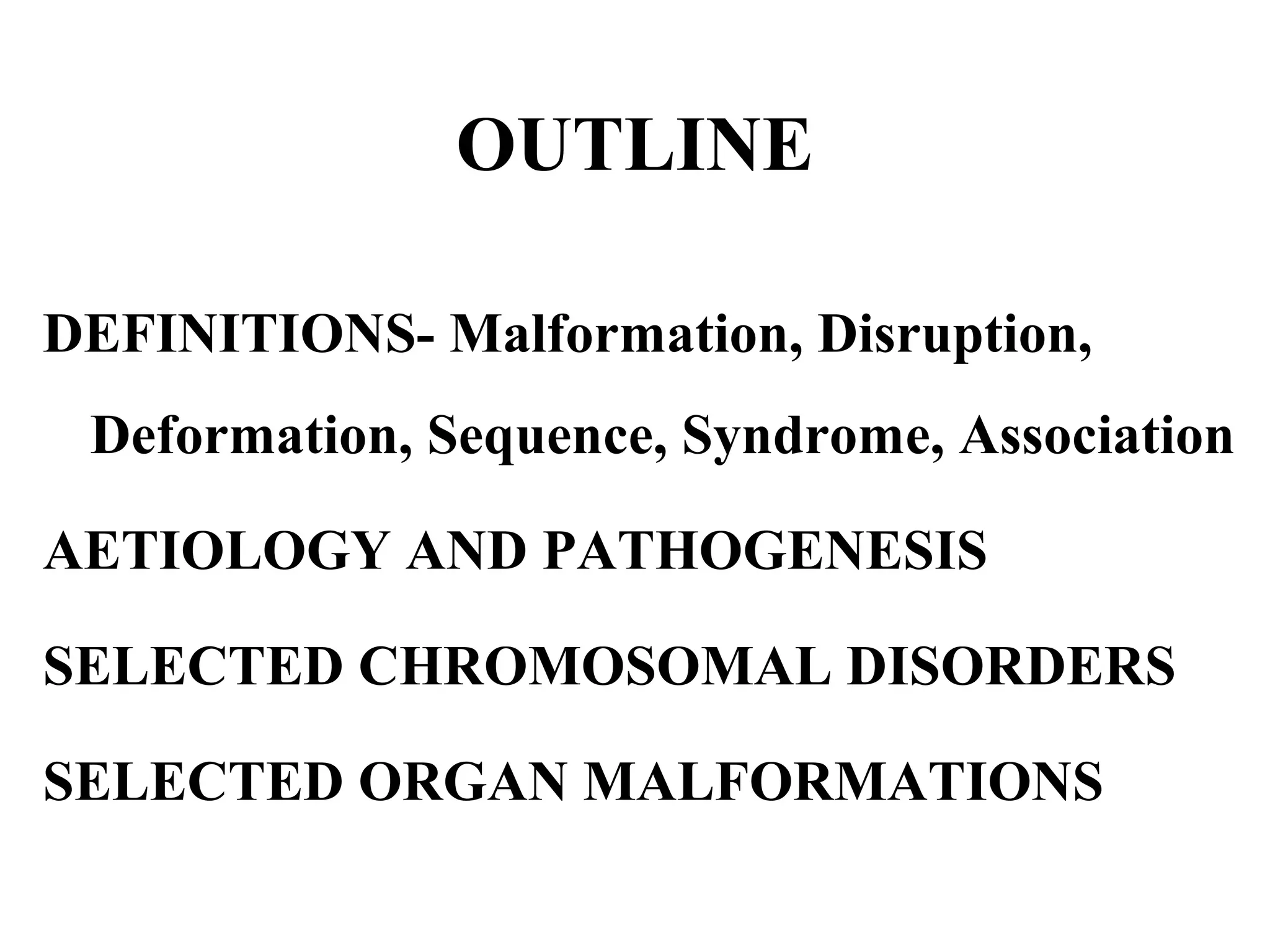 Malformations | PPT