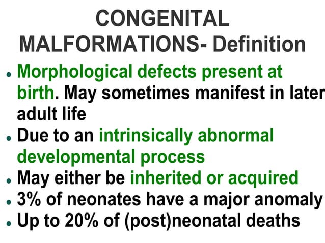 Malformations | PPT
