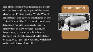 From gunpowder to atomic bomb by group 2 | PPT