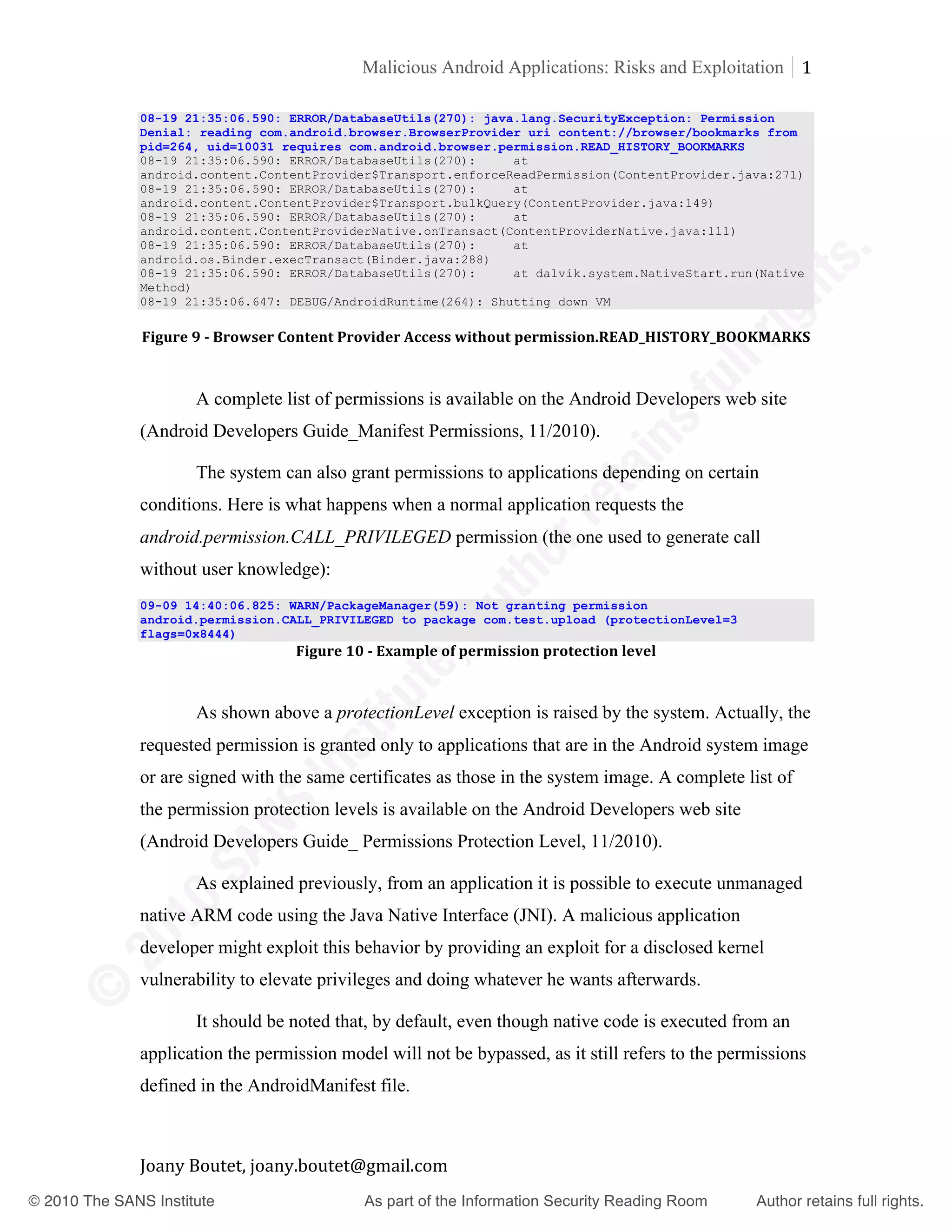 Malicious android-applications-risks-exploitation 33578 | PDF
