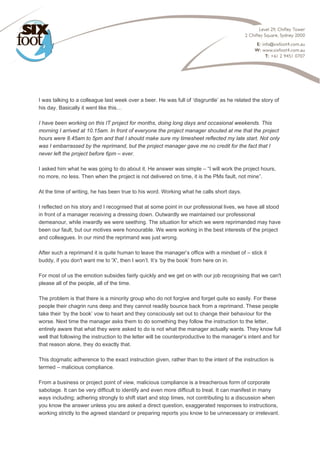 Malicious compliance, the smiling serpent | PDF