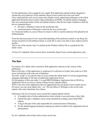 Malicious file upload attacks - a case study | DOC