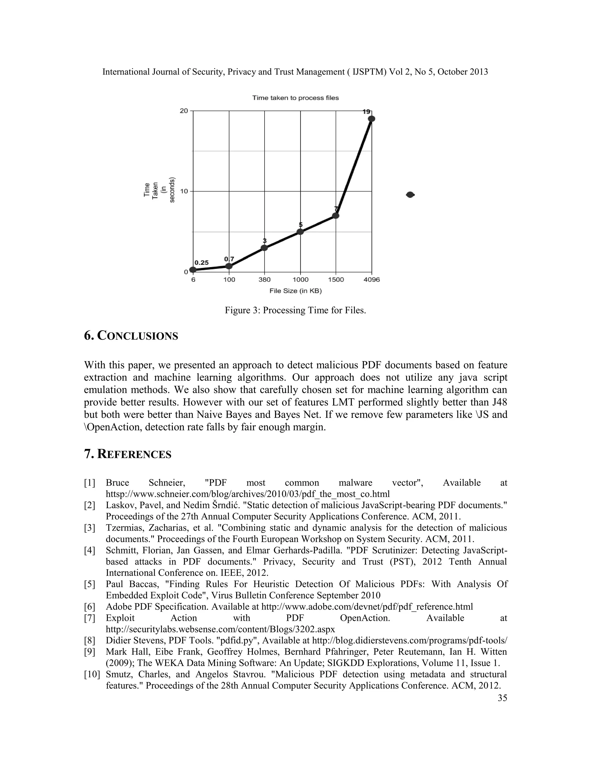 Malicious Pdf Document Detection Based On Feature Extraction And