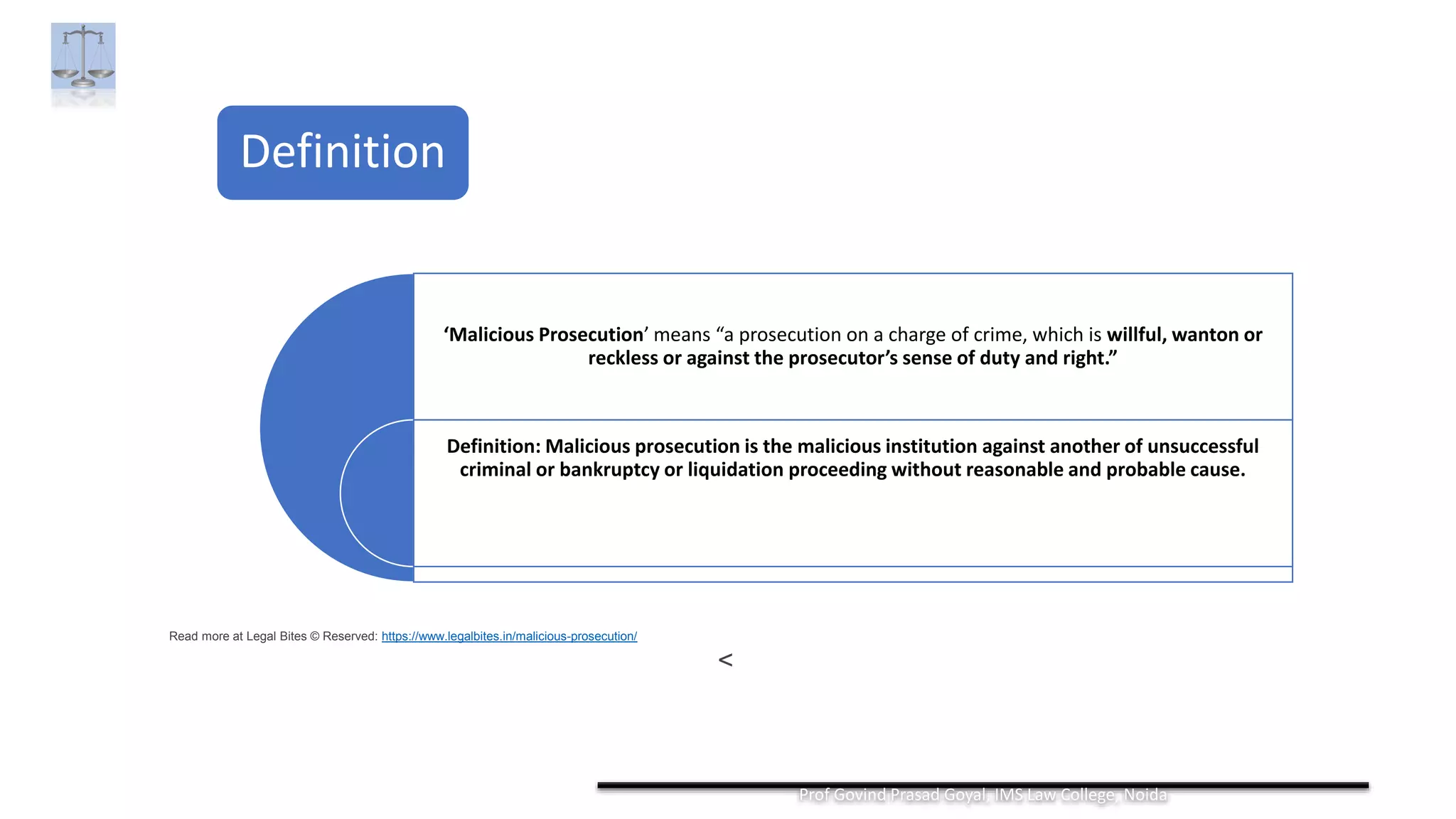 Malicious prosecution | PPTX