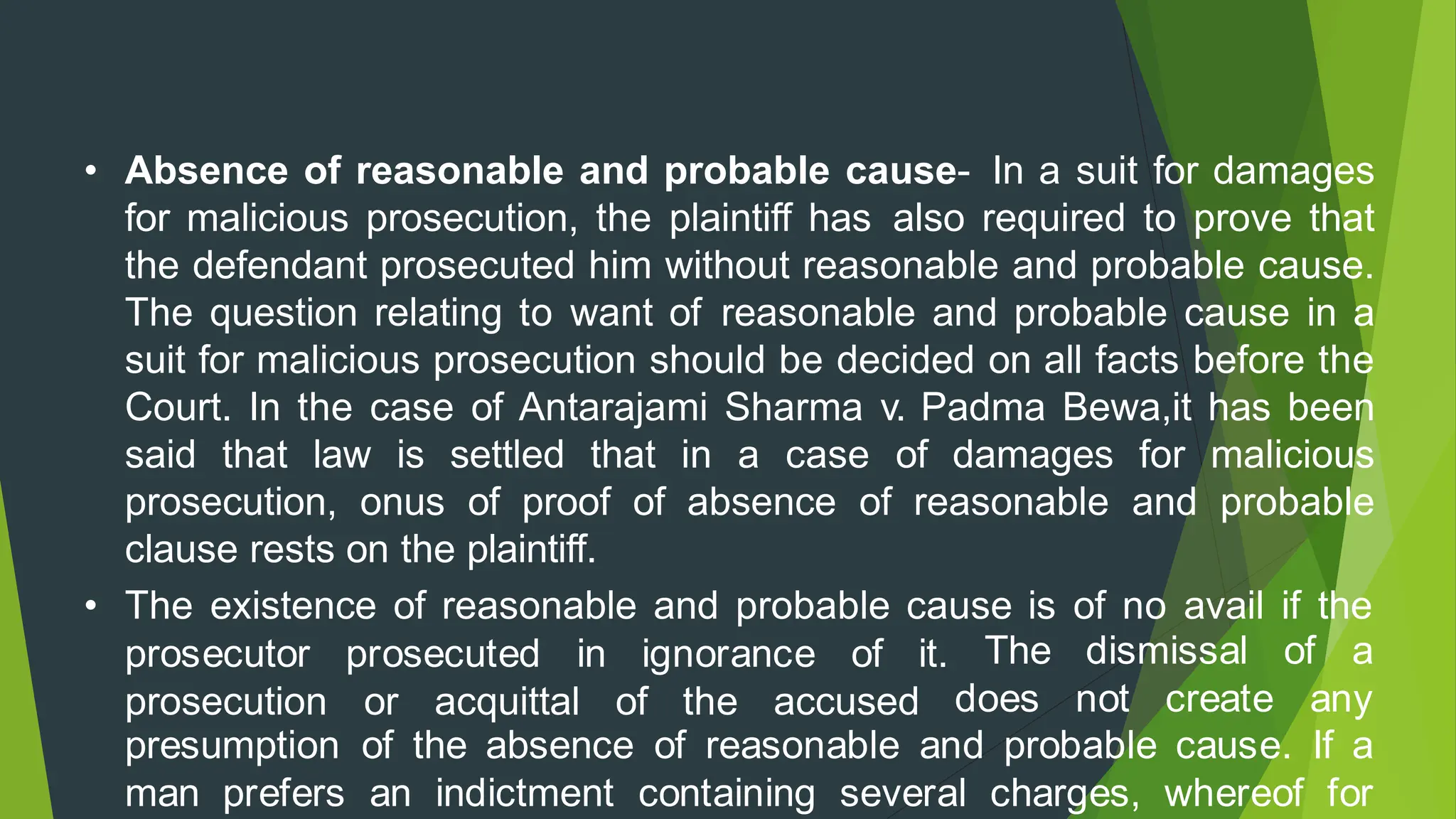 Law of tort (Malicious Prosecution) | PPTX