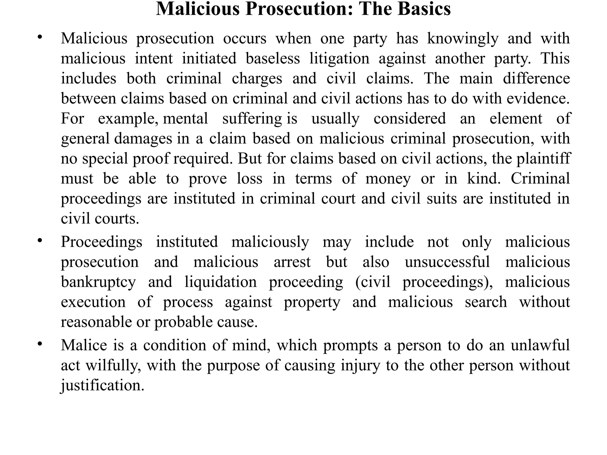Malicious Prosecution ppt.pptx.......... | PPTX