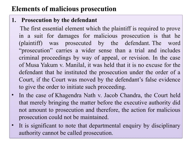 Malicious Prosecution ppt.pptx.......... | PPTX