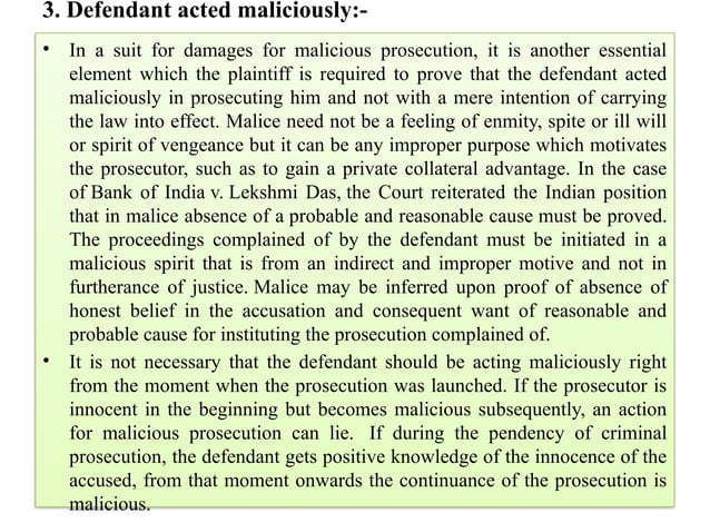 Malicious Prosecution ppt.pptx.......... | PPTX