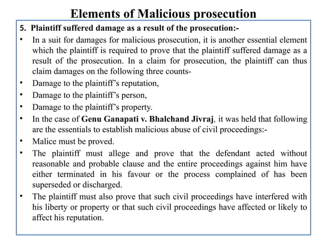 Malicious Prosecution ppt.pptx.......... | PPTX