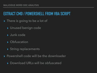 Malicious Word Document Analysis | PPT