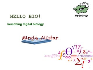Launching digital biology, 12 May 2015, Bremen | PPT