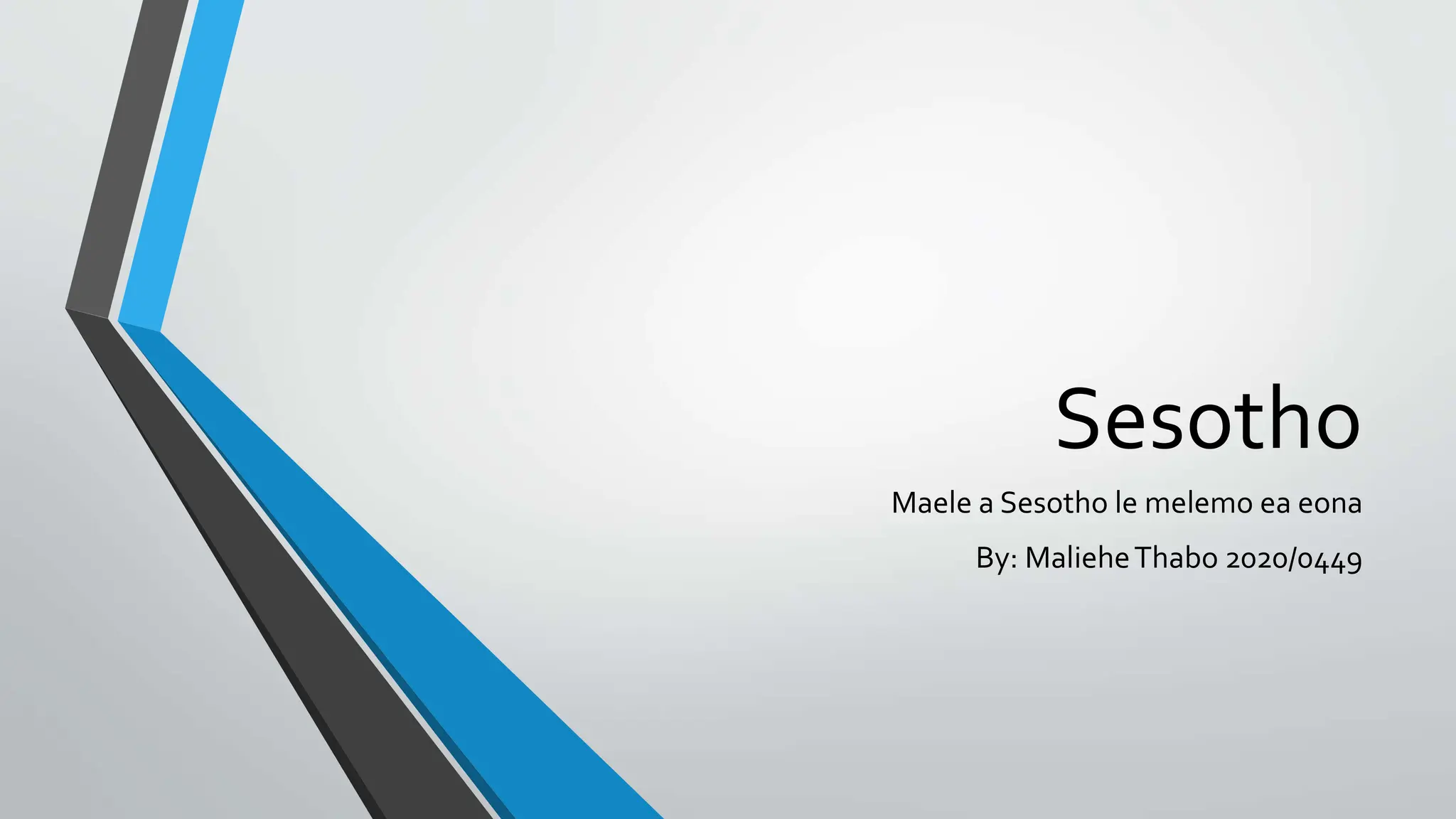 Maele a Sesotho | PPTX