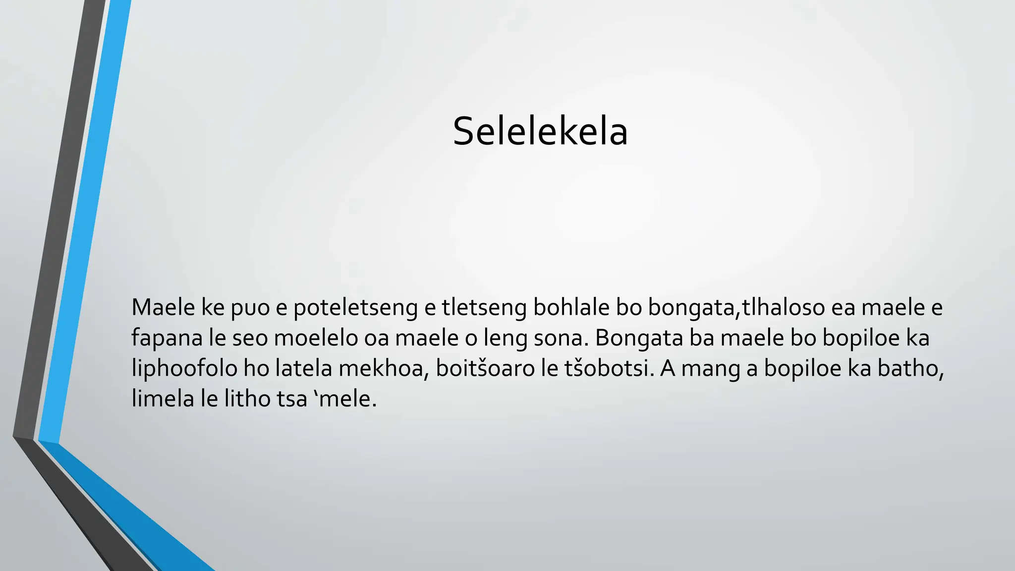 Maele a Sesotho | PPTX