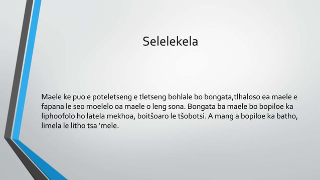 Maele a Sesotho | PPTX