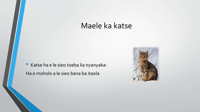 Maele a Sesotho | PPTX