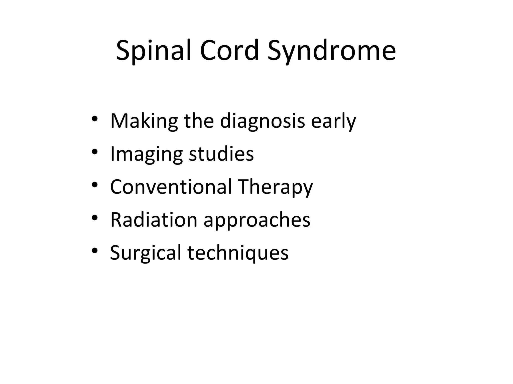 Maliganant spinal cord compression main | PPT