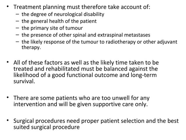 Maliganant spinal cord compression main | PPT