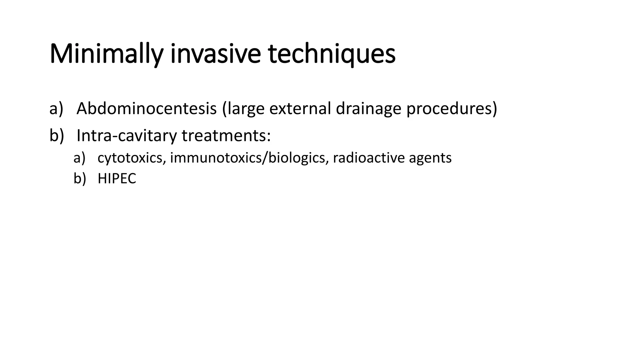 Pathology and Management of Malignant ascites | PPTX