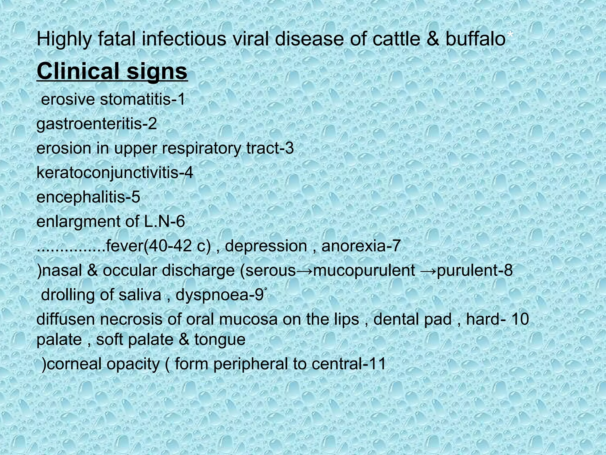Malignant catarrhal fever | PPS