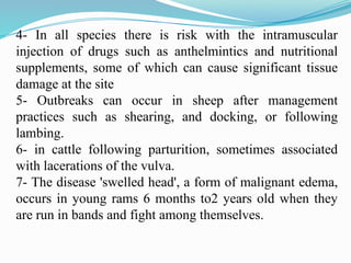 MALIGNANT EDEMA,.pptx presentation diseases in animals | PPTX