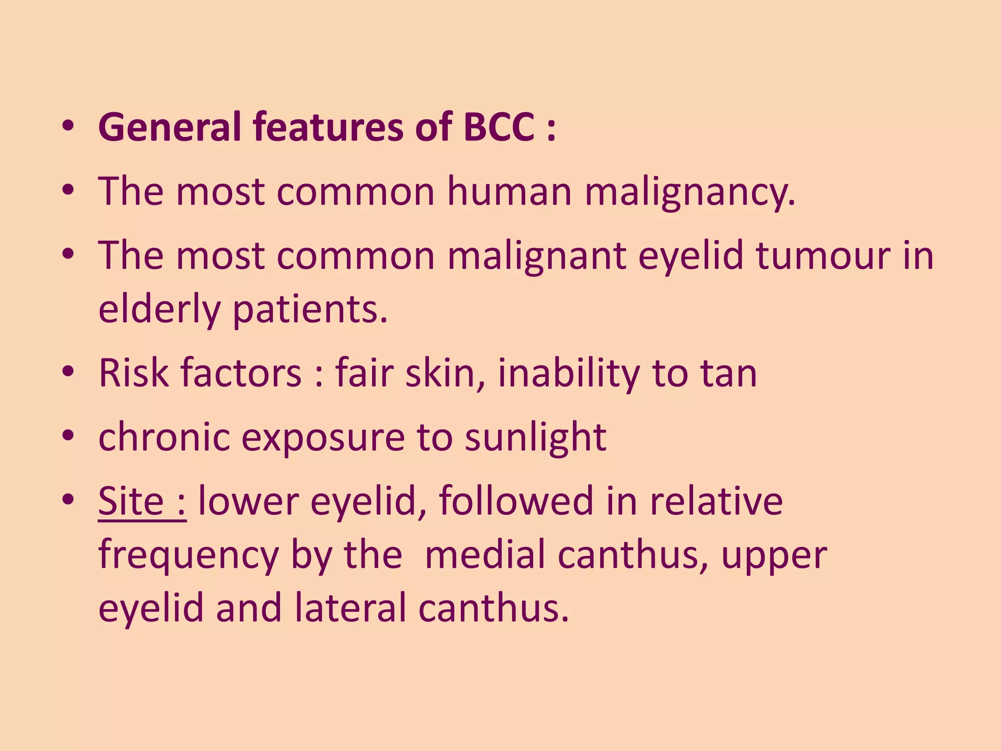 Malignant eyelid tumours | PPTX