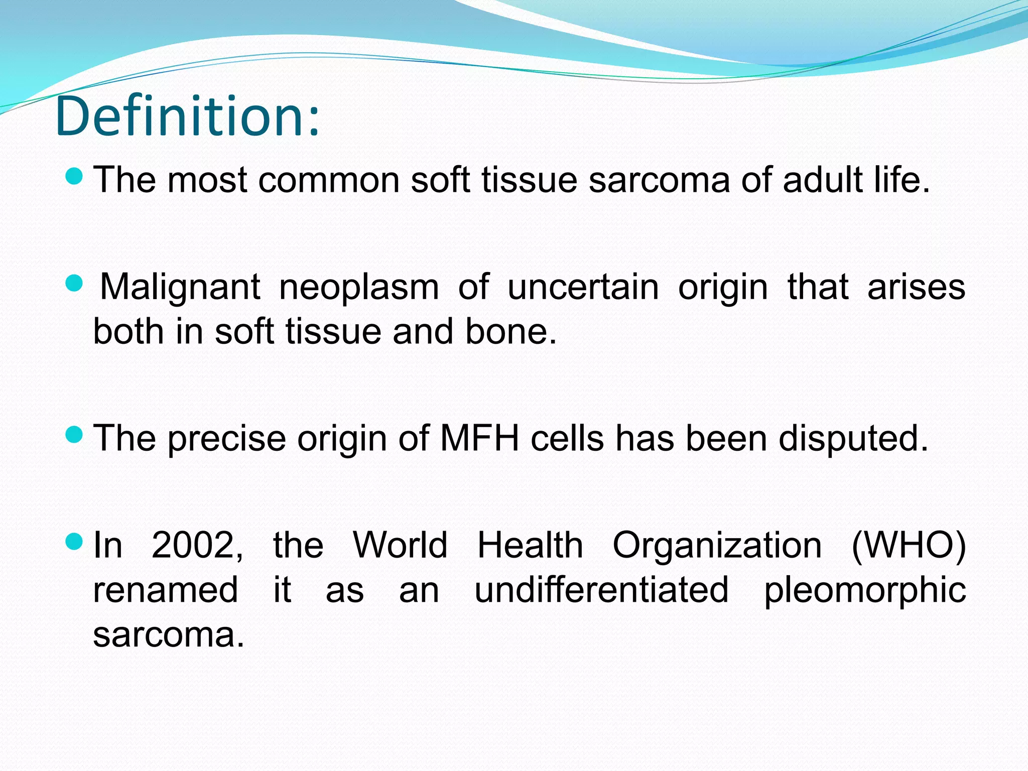 Malignant fibrous histiocytoma, Undifferntiated pleomorphic sarcoma | PDF